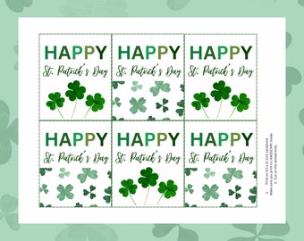 St. Patrick’s Day Shamrock Gift Tag (pack of 6) - Etsy