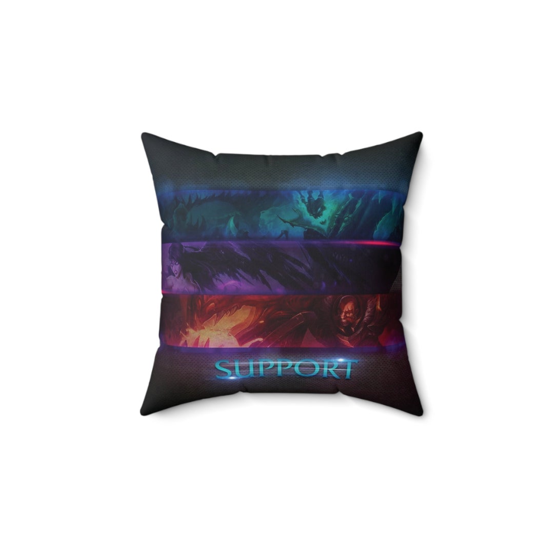 League of Legends Support Printed Spun Polyester Square Pillow, Thresh ...