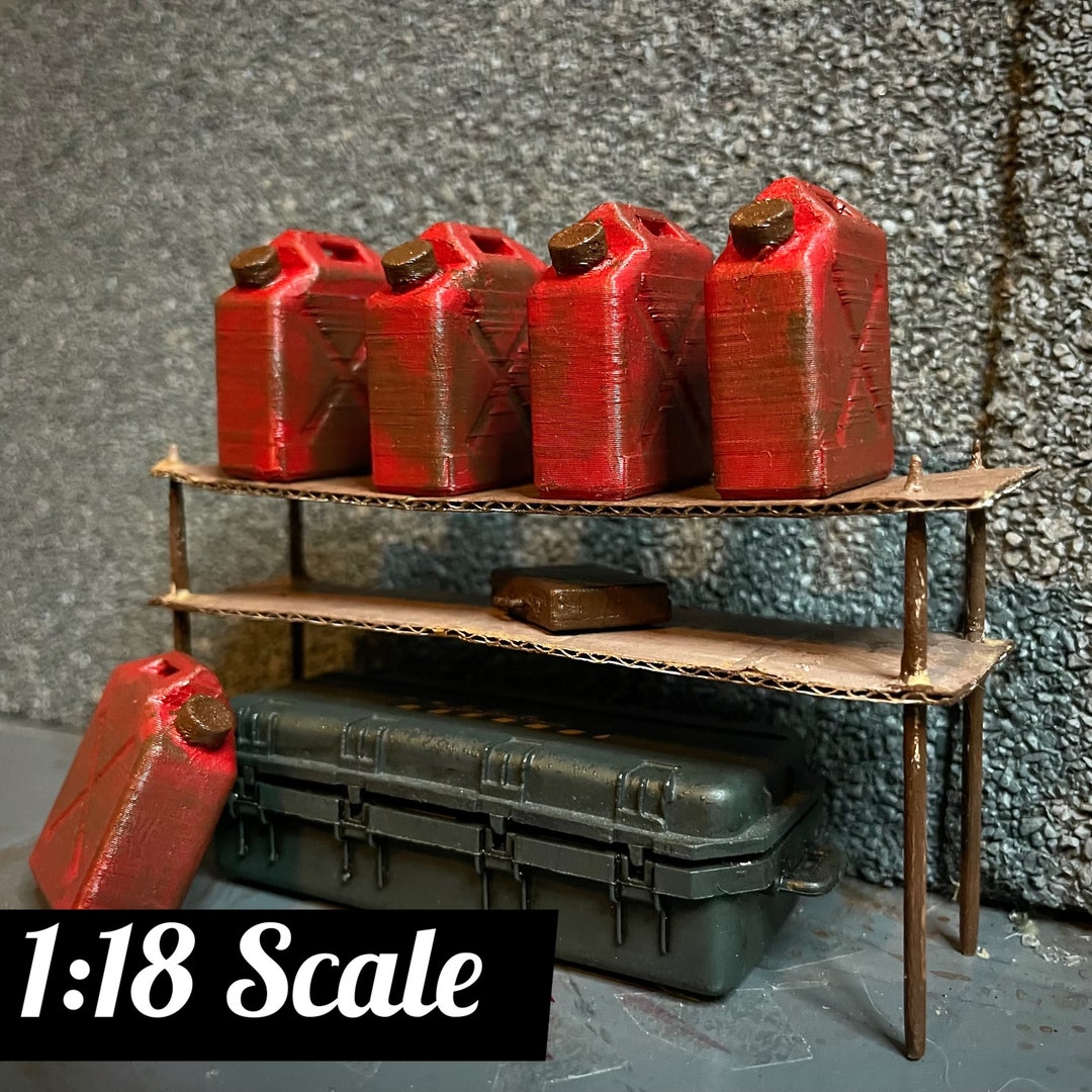 1:18 Scale Gasoline Can 3D Printed Action Figure Accessory Prop ...