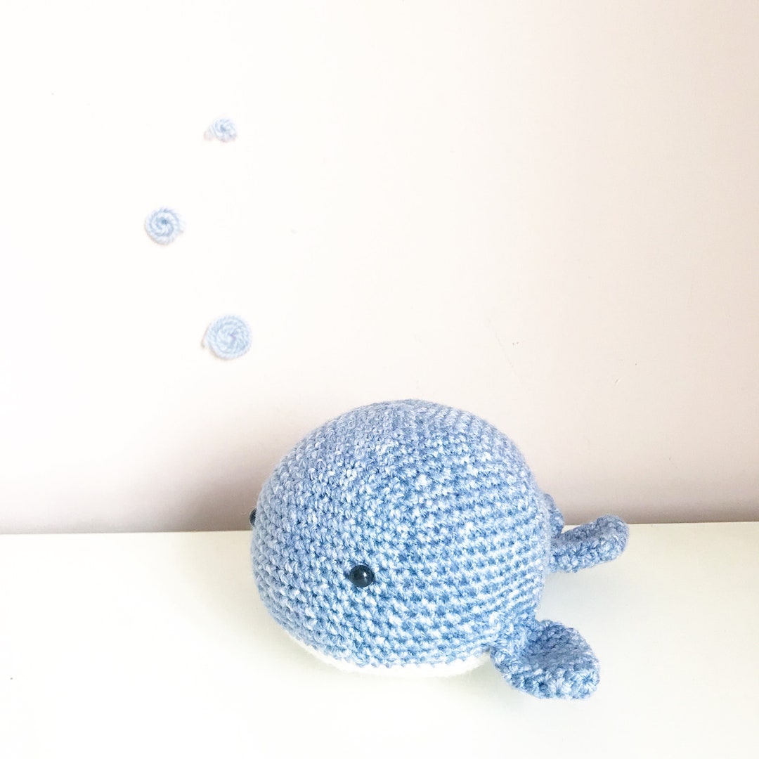 Light Blue Crochet Whale | Nautical Nursery Decor | Pastel Blue Nursery ...