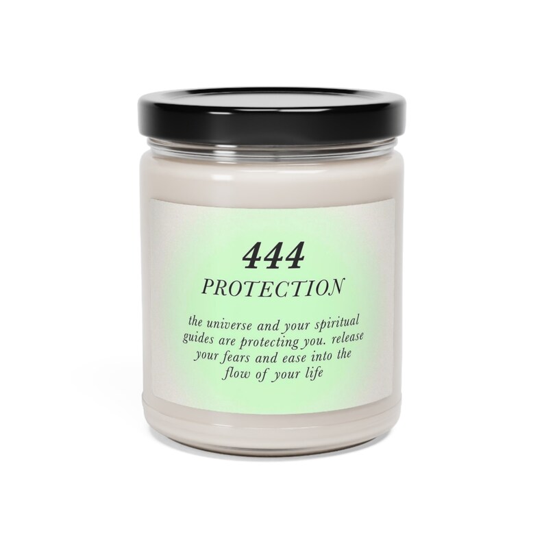 444 Angel Number Candle, Unique Scented Candle Gift, Spirituality Aura ...