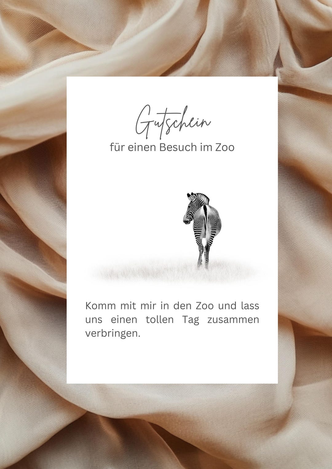 Gutschein für einen Zoo-Besuch | DIN A6 Format | ideal als Geschenk ...