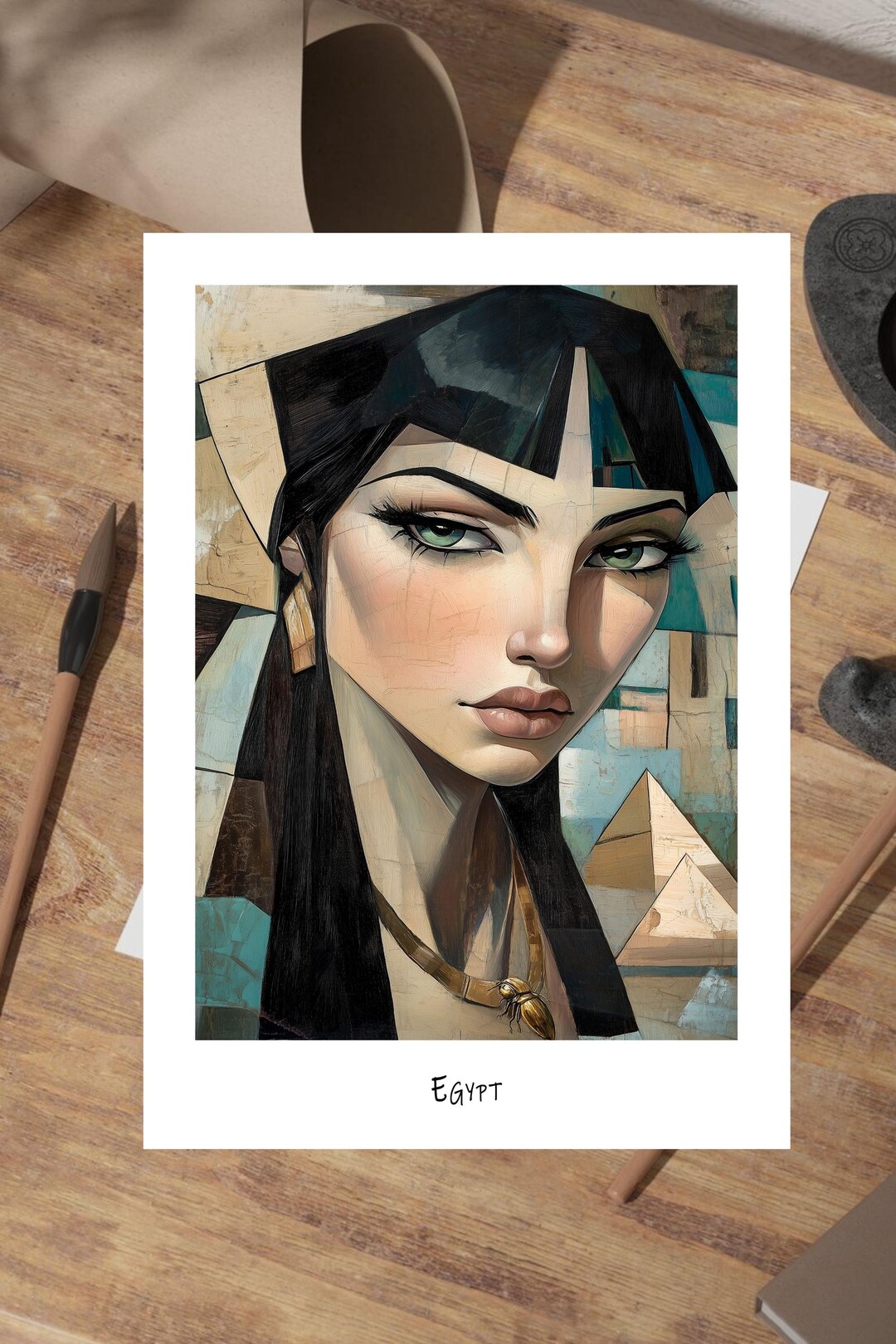 Cubist Travel Postcards of Egypt Poster Ideal as a Gift for Travelers ...