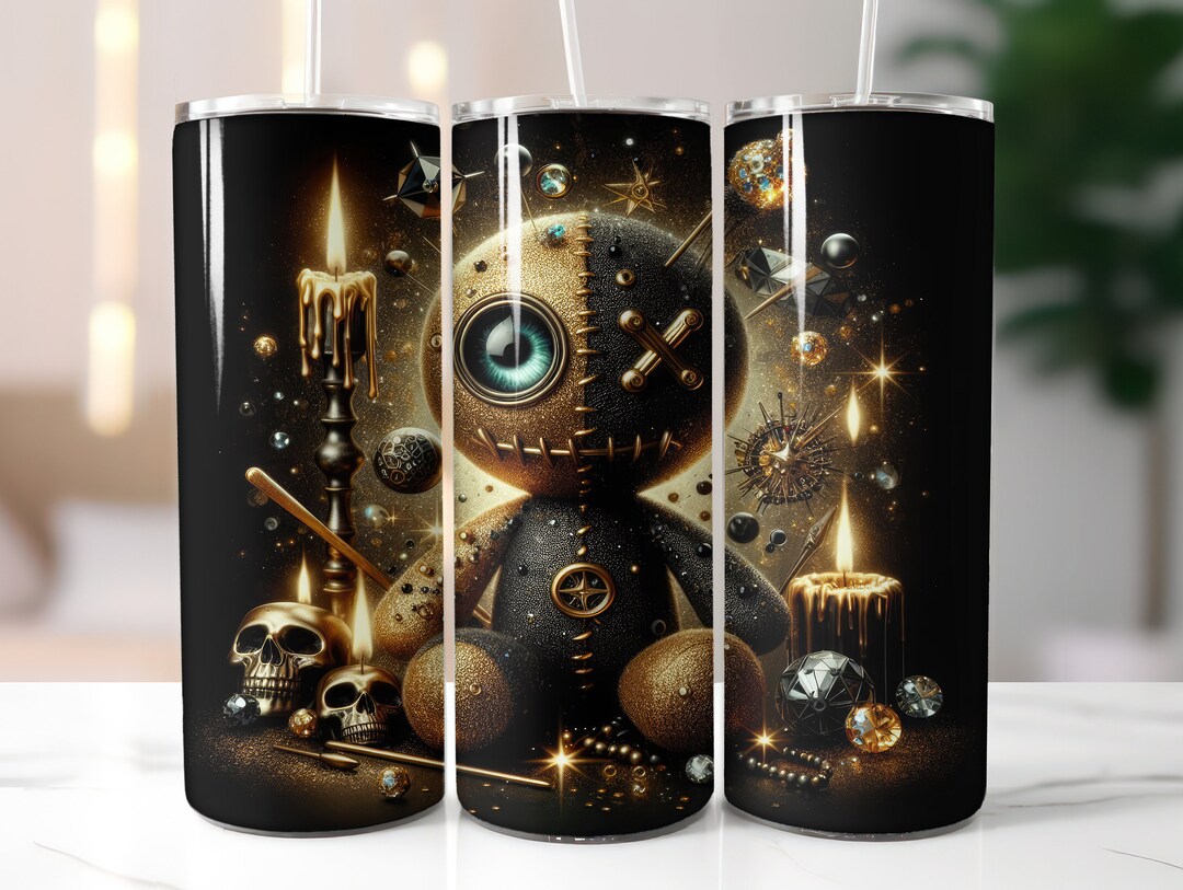 Golden Voodoo Doll Tumbler Wrap - 20oz Skinny Tumbler Sublimation ...