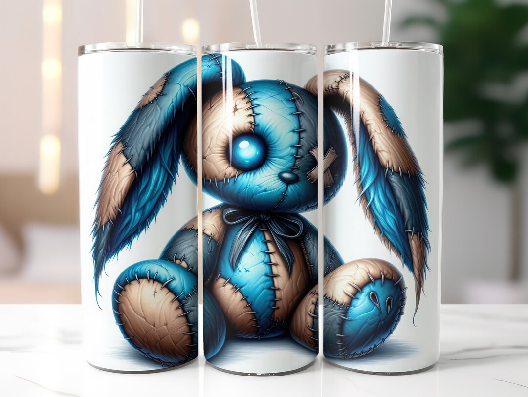 Gothic Bunny Voodoo Doll Tumbler Wrap - 20oz Skinny Tumbler Sublimation ...