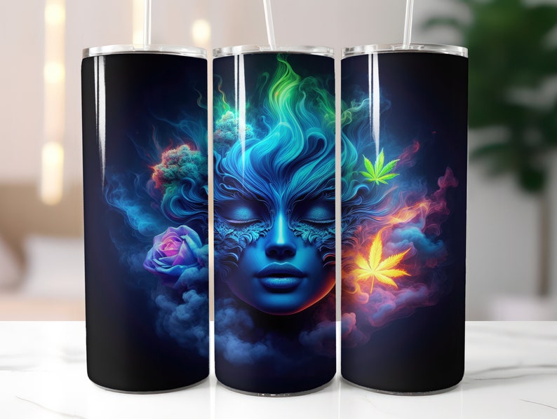 Marijuana Leaf Tumbler Wrap 20oz Skinny Tumbler Sublimation Straight ...