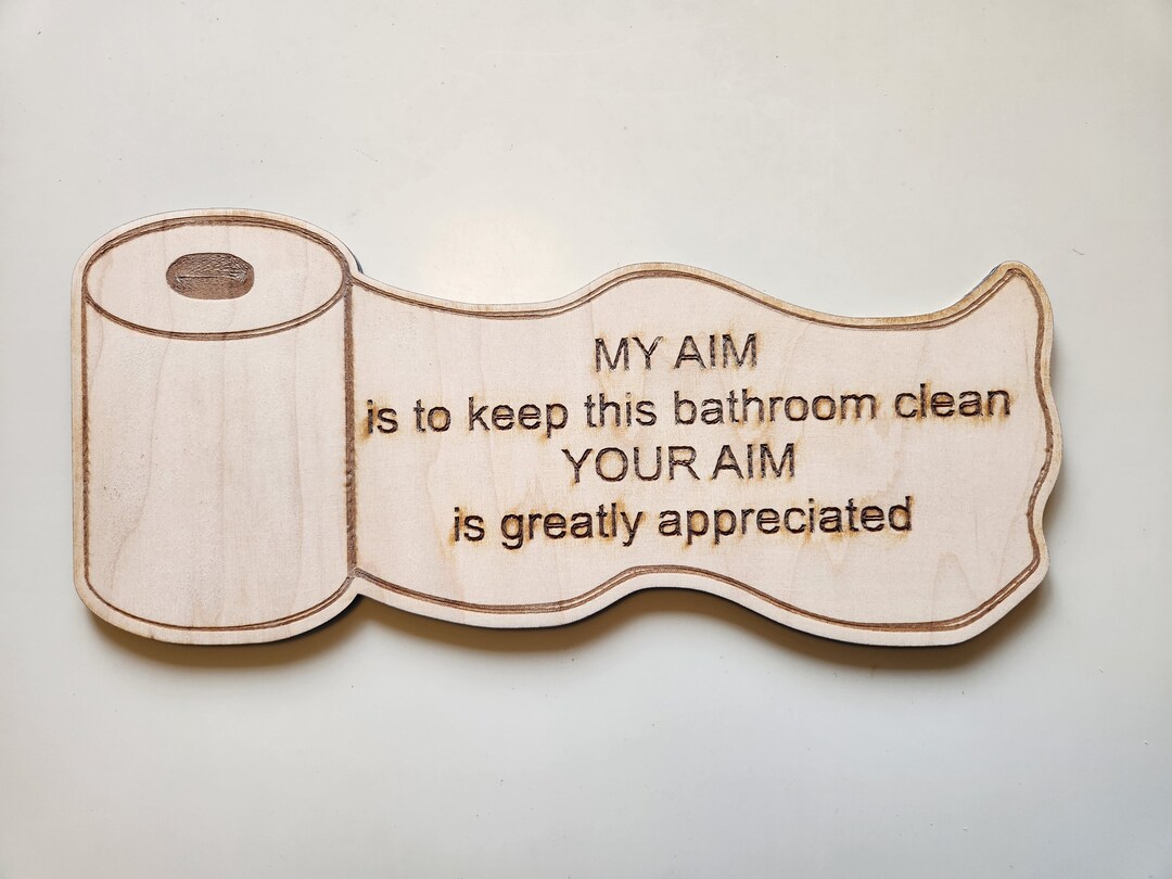 Please Aim Bathroom Sign - Etsy