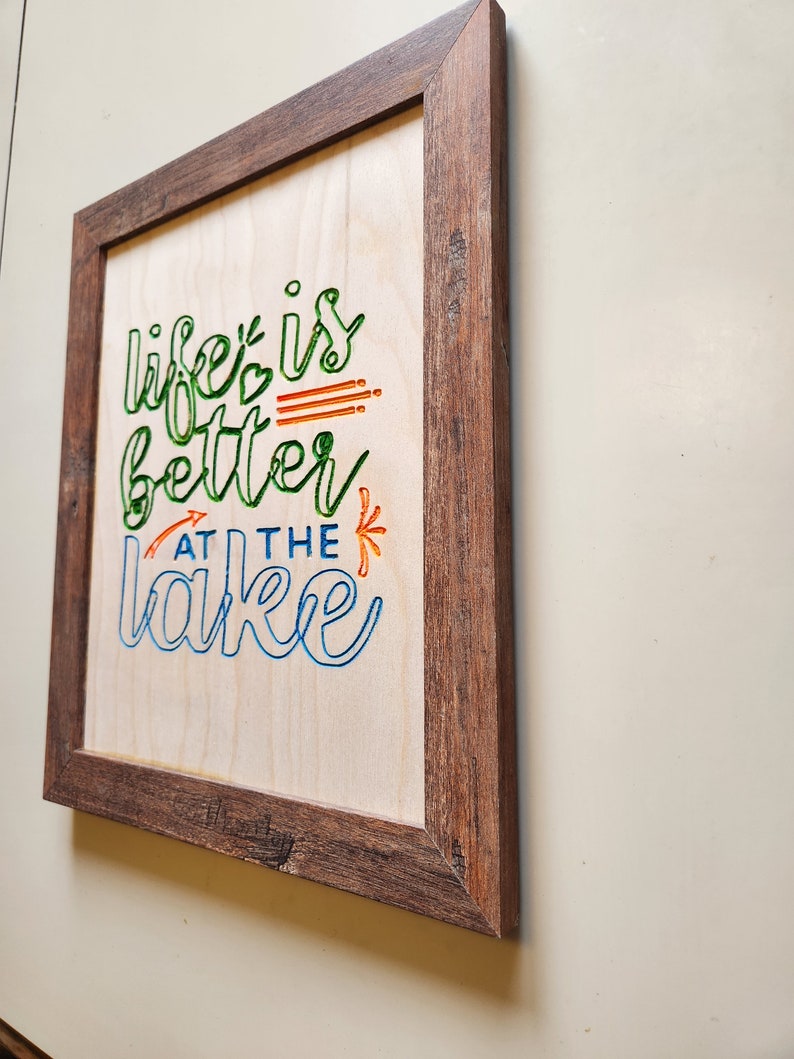 At the Lake Sign - Etsy