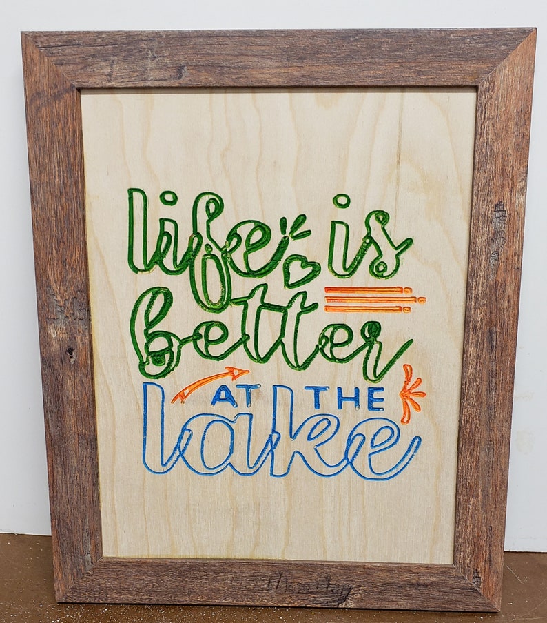 At the Lake Sign - Etsy