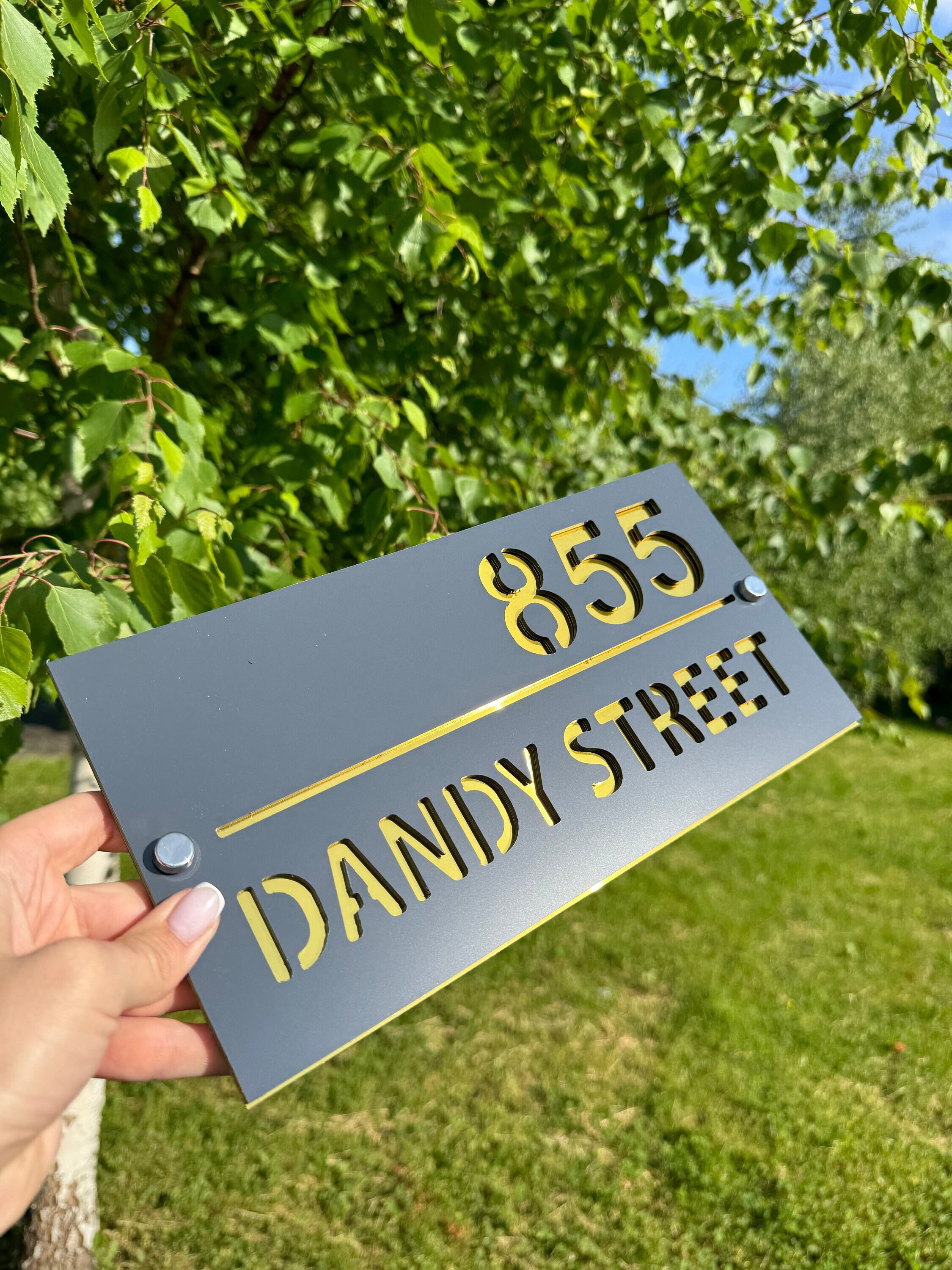 House Sign, House Number Plate, Metal Apartment Number, House Address ...