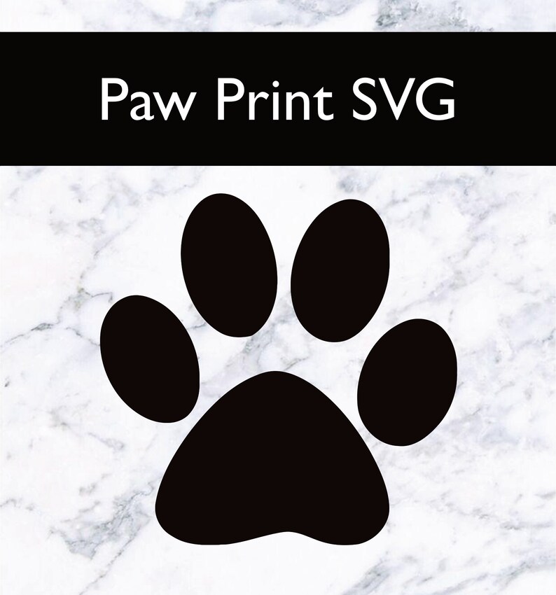 Paw Print SVG: Instant Download for Adorable Crafts - Dog, Cat, Pet ...