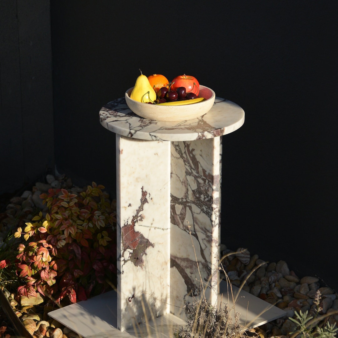 Calacatta Viola Marble Coffee Table Round, Marble Coffee Table, Luxury ...