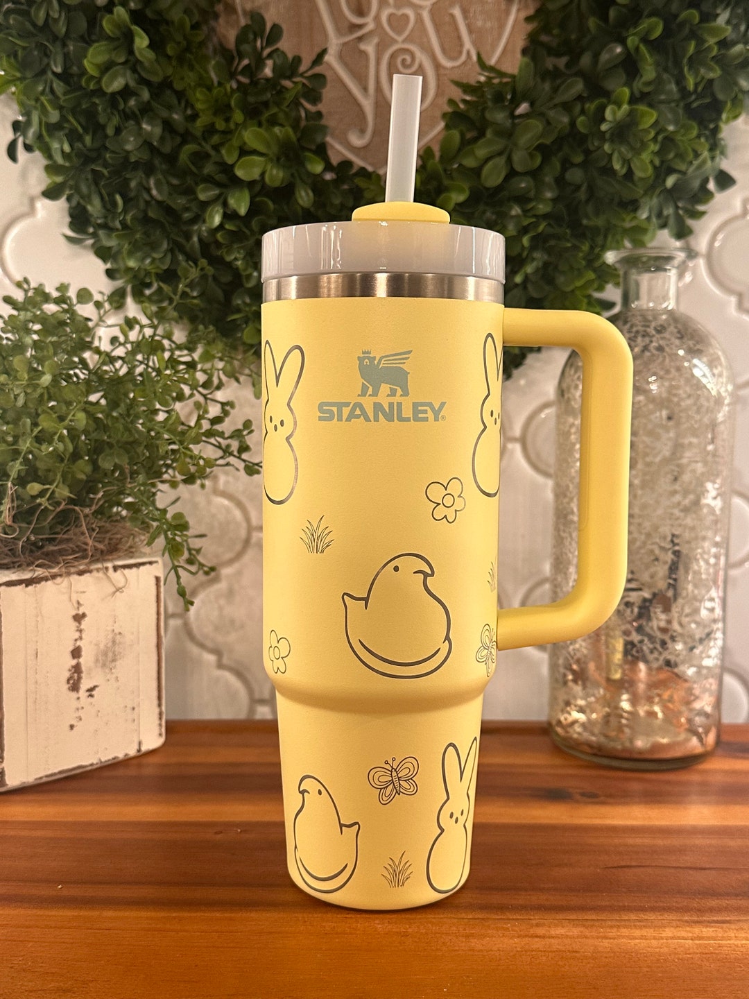 30oz Engraved Stanley Tumbler With Peeps Easter Spring Bunny - Etsy