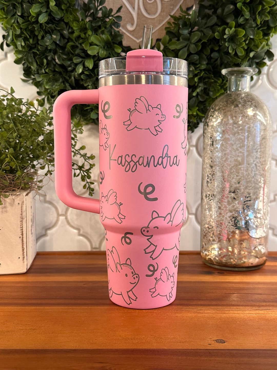 30oz Stanley Tumbler With Flying Pigs - Etsy