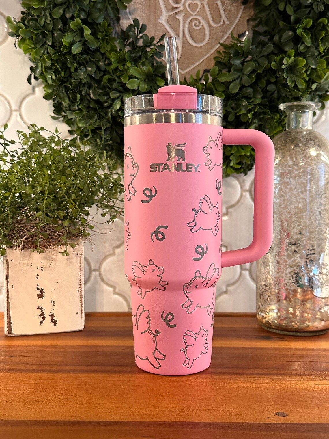 30oz Stanley Tumbler With Flying Pigs - Etsy