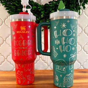 40oz Engraved Holiday Christmas Winter Stanley Tumbler | Christmas Gift ...
