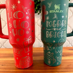 Engraved 40oz Stanley Tumbler | Holiday Christmas Design - Etsy