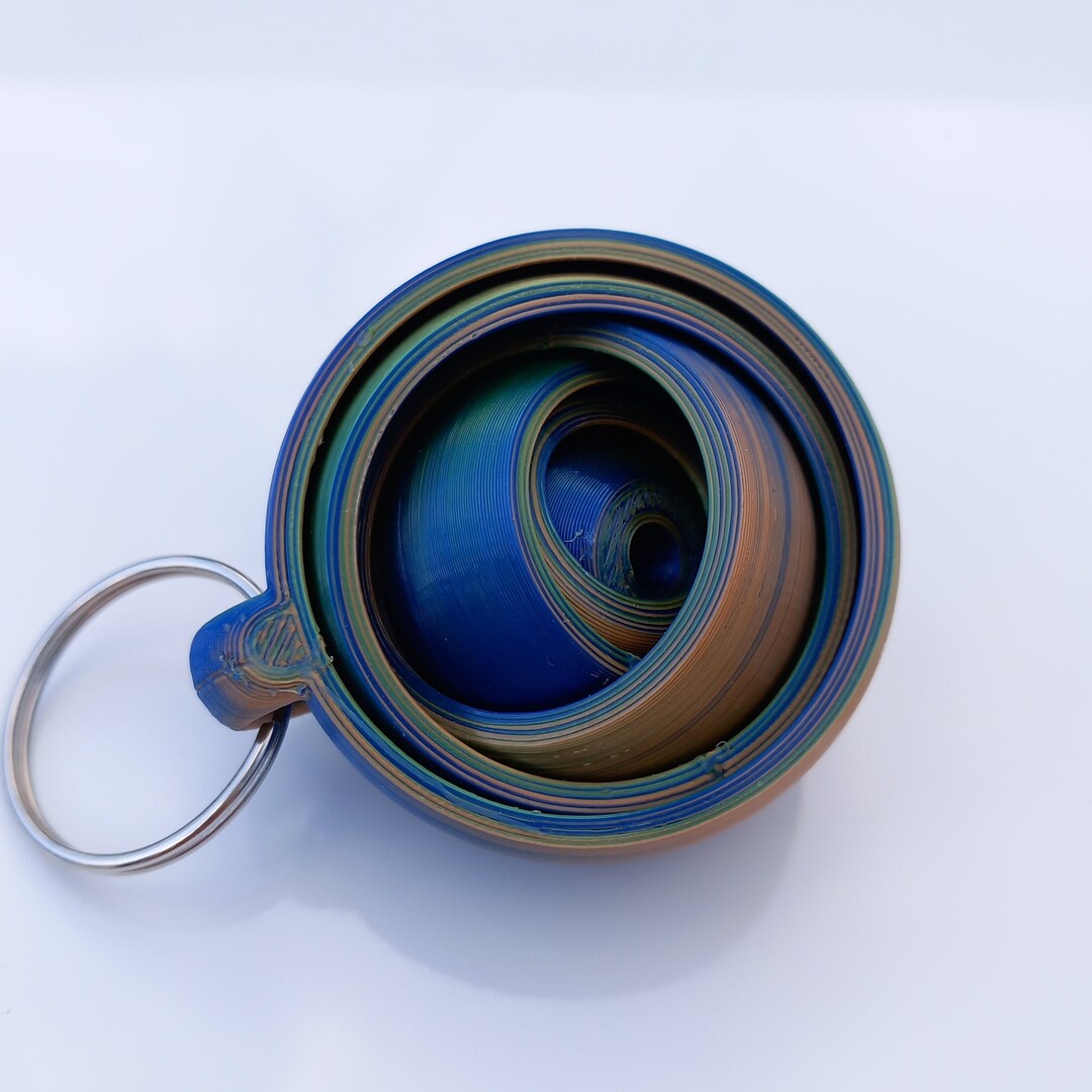 Gyroscopic 3d Printed Fidget, Sensory Spinner, Keyring, ASMR Keychain ...