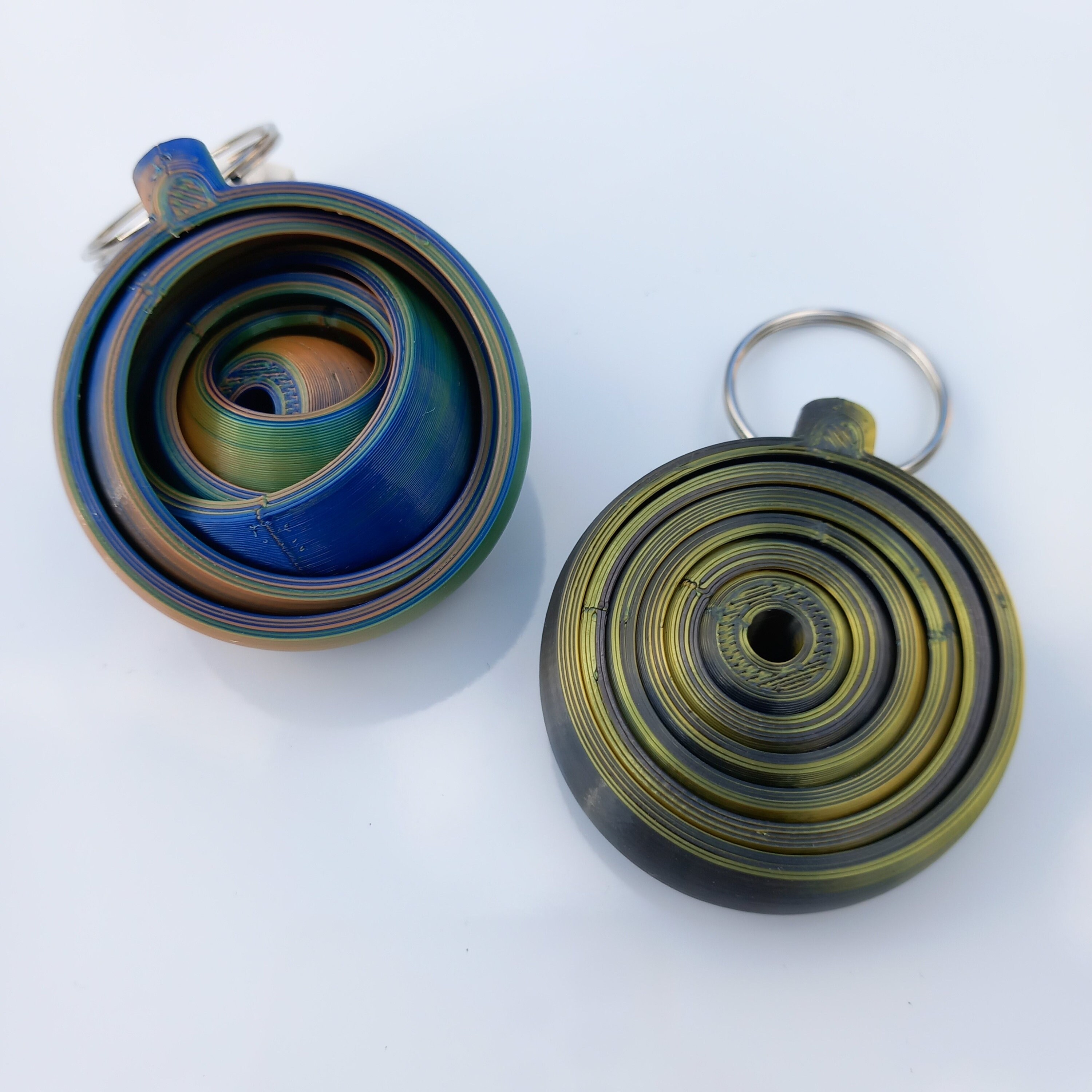 Gyroscopic 3d Printed Fidget, Sensory Spinner, Keyring, ASMR Keychain ...