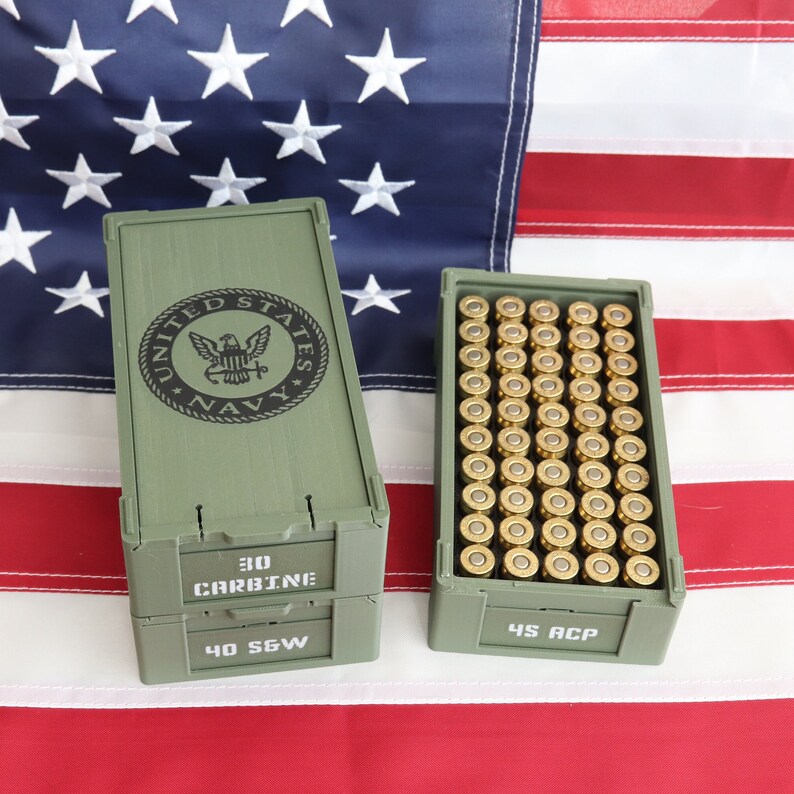 Stacking Ammo Box Navy - Etsy
