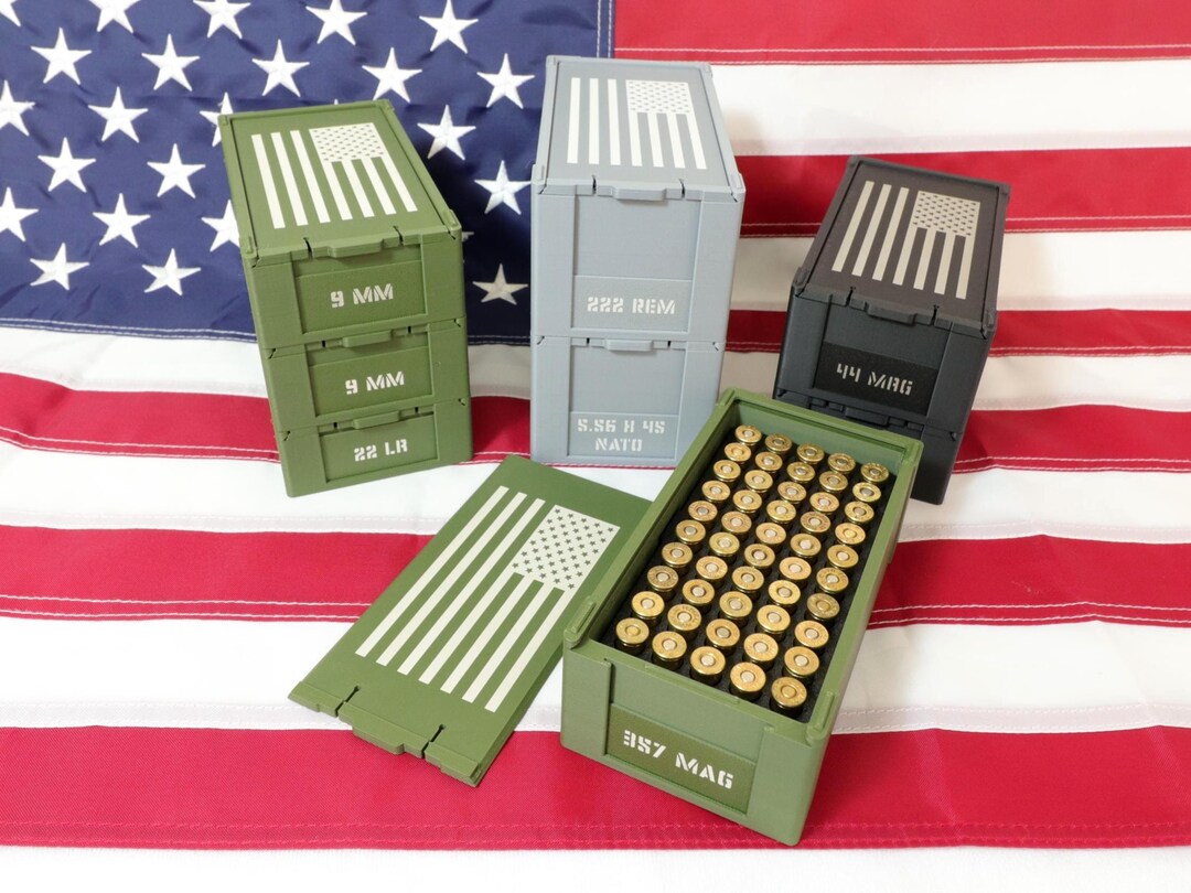 Stacking Ammo Box - USA Flag - Etsy