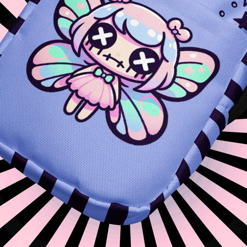 Pastel Goth Crossbody Bag – Blue Fairy, Kawaii Emo Shoulder Purse - Etsy