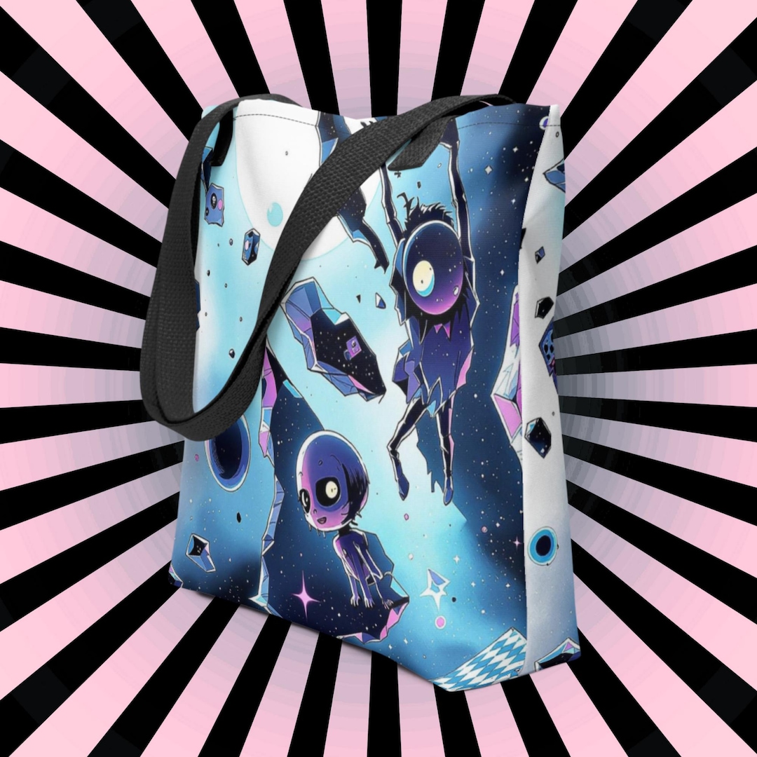 Fractured Void Arcane Tote Bag Gothic Grunge Neon Goth Darkcore Weirdcore Dark Aesthetic ...