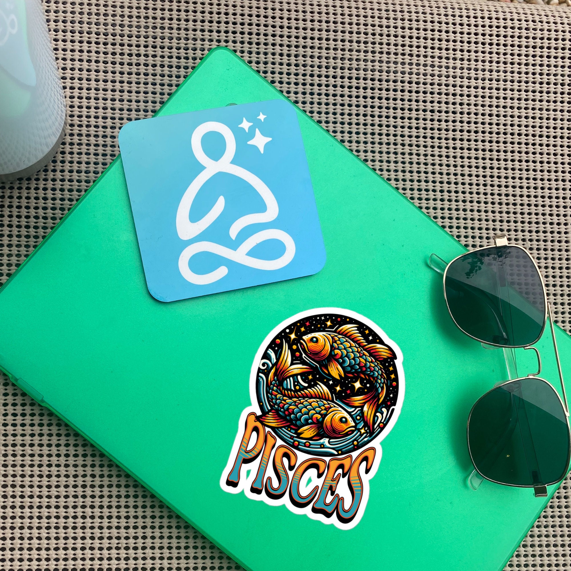Pisces Flash Sticker, Zodiac Sign Sticker, Horoscope Custom Pisces ...