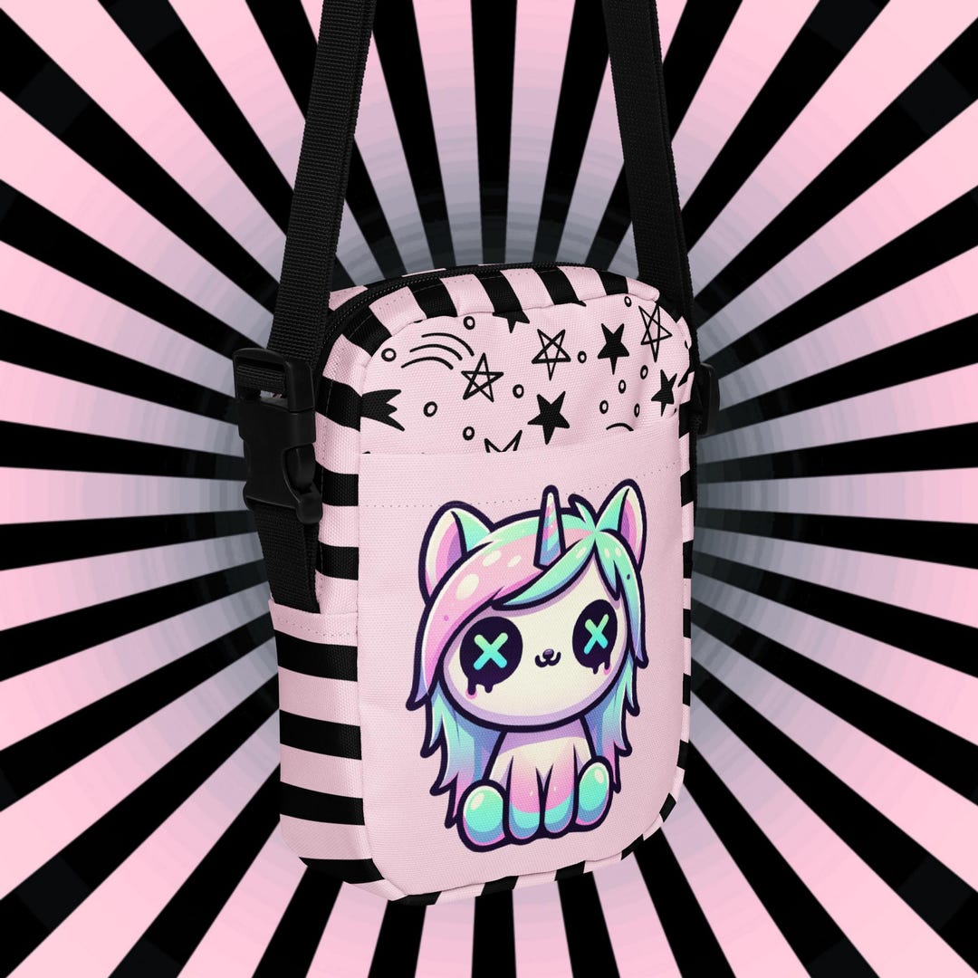 Cute Kawaii Unicorn Crossbody Bag Pastel Goth Weirdcore Grunge Shoulder ...