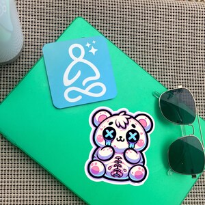 Creepy Cute Gore Weirdcore Bear Vinyl Sticker Grunge Pastel Goth Stitch ...