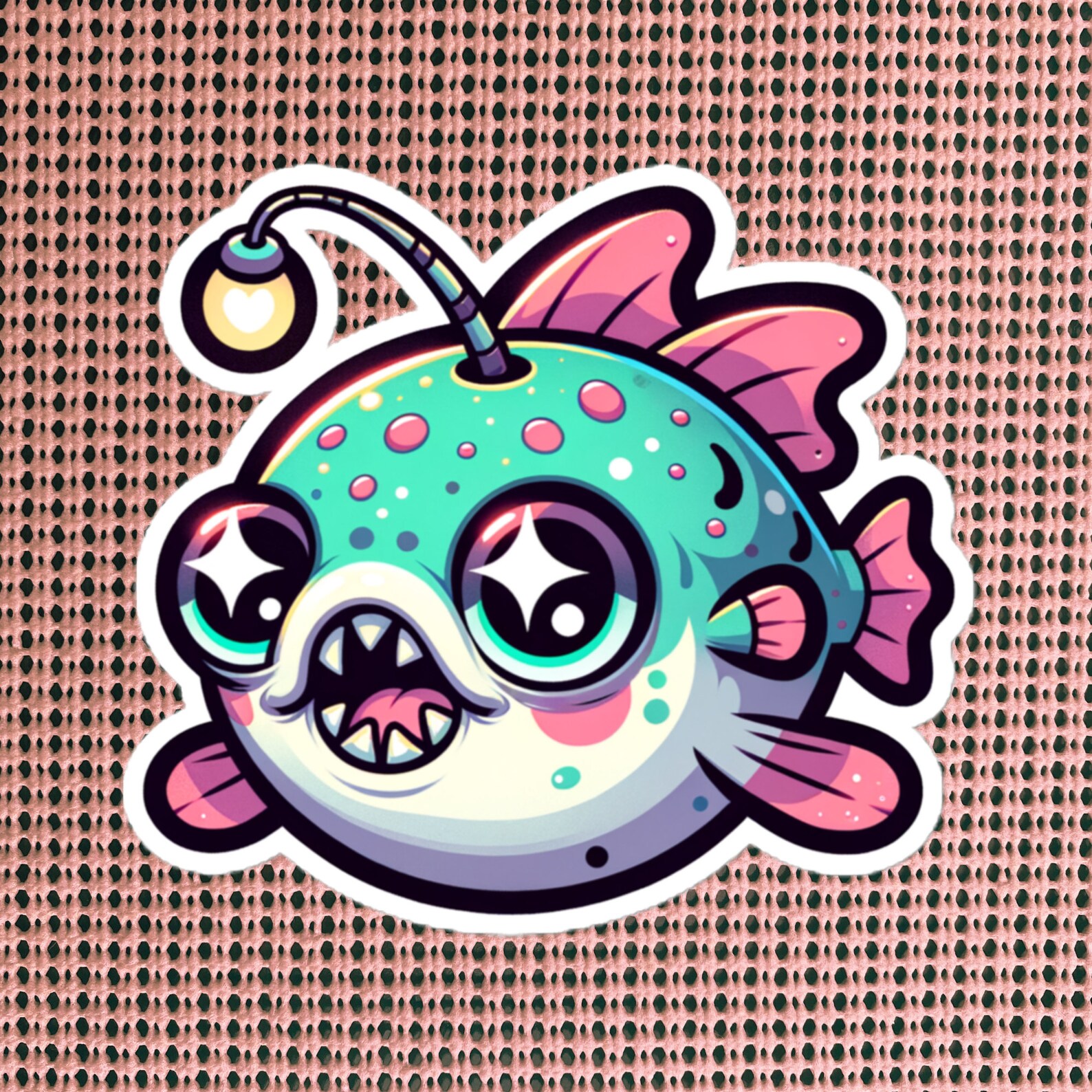 Pastel Goth Anglerfish Vinyl Sticker, Weirdcore Oddcore Gift - Etsy