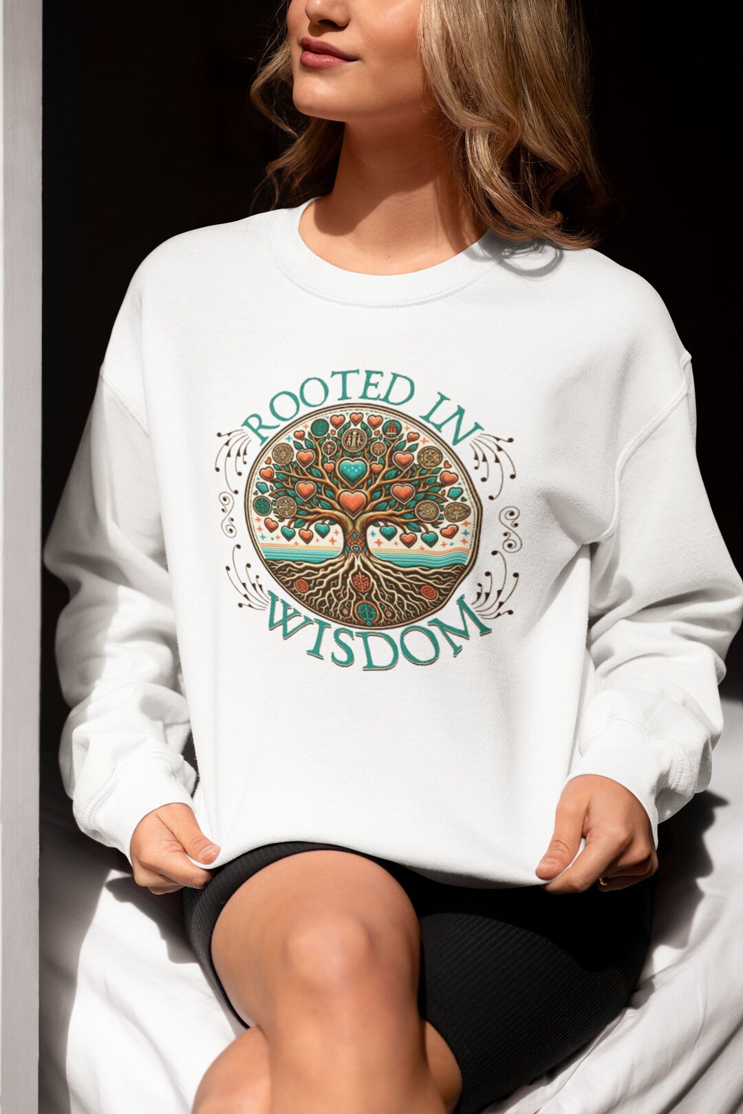 Rooted in Wisdom Tree of Life Sweatshirt Vintage Folklore Crewneck ...