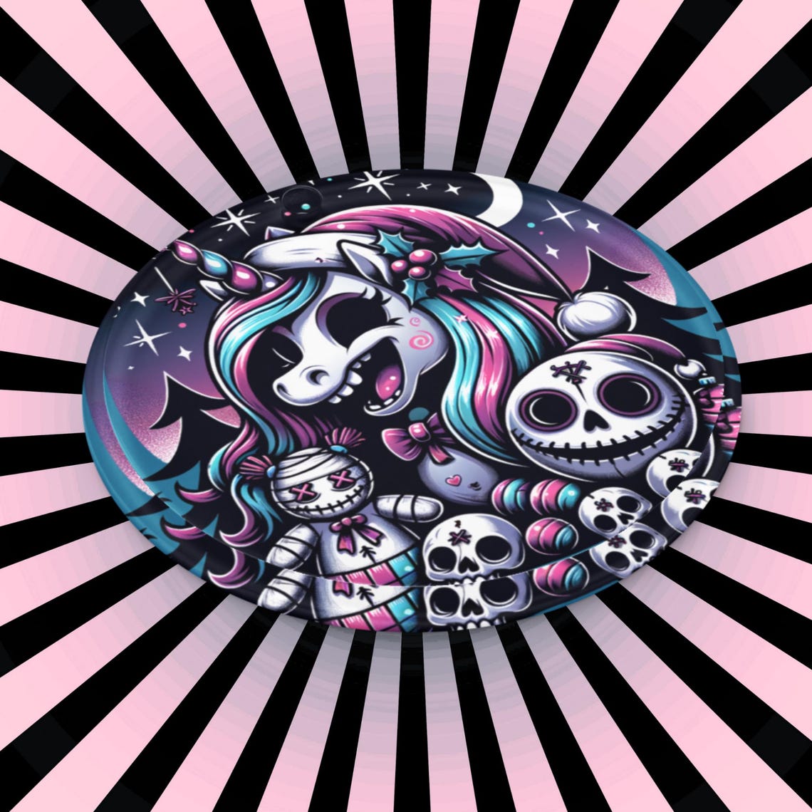 Horror Christmas Nightmare Unicorn Weirdcore Goth Grunge Acrylic ...