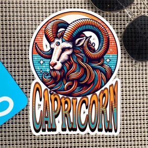 Capricorn Flash Sticker, Zodiac Sign Sticker, Horoscope Custom ...