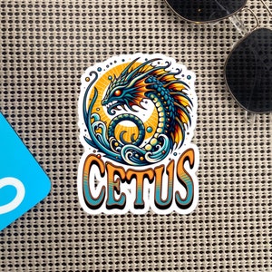 Cetus Flash Sticker, Zodiac Sign Sticker, Horoscope Custom Cetus ...