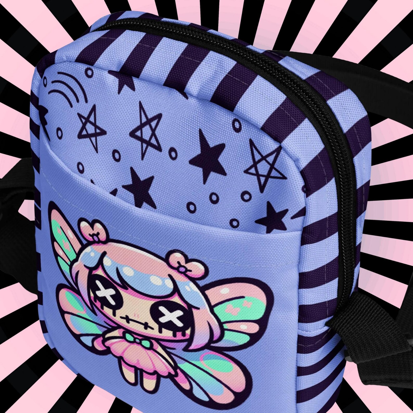 Pastel Goth Crossbody Bag – Blue Fairy, Kawaii Emo Shoulder Purse - Etsy