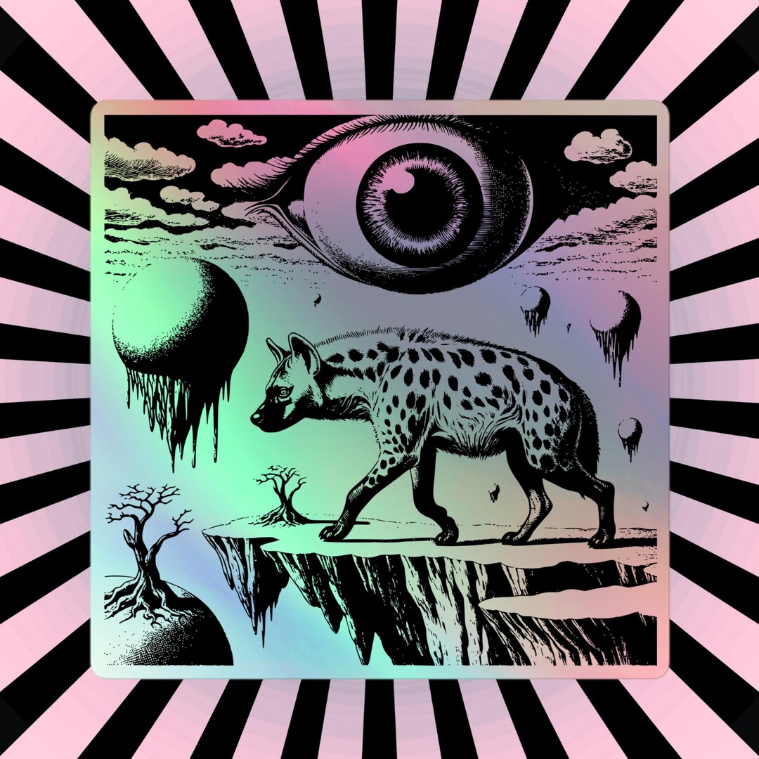 Weirdcore Hyena Sticker Gothic Grunge Oddcore Weird World Eyes ...