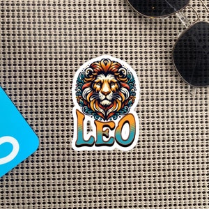 Leo Flash Sticker, Zodiac Sign Sticker, Horoscope Custom Leo Sticker ...