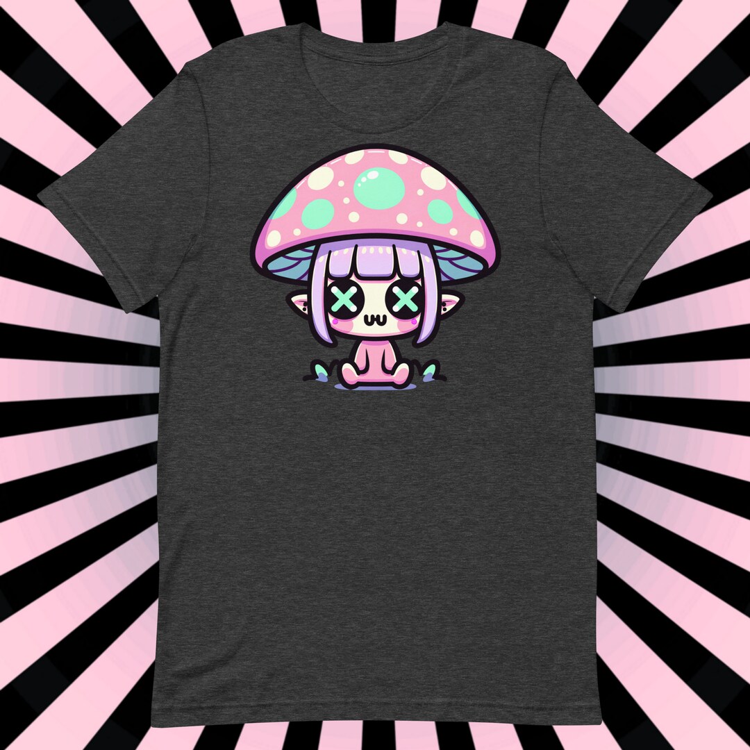 Weirdcore Pastel Goth Grunge Gore Creepy Cute Mushroom Elf T-shirt - Etsy