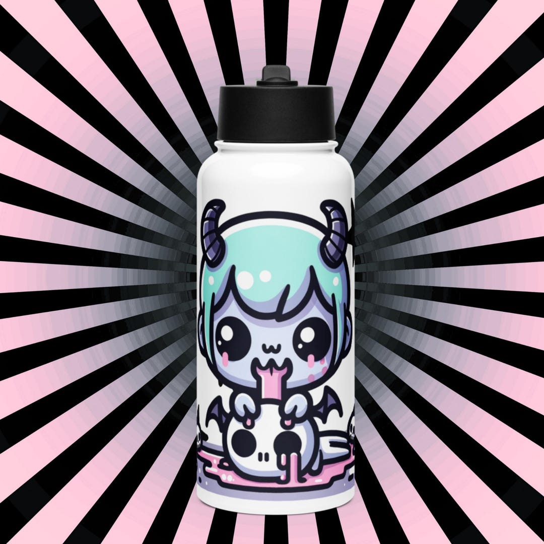 Creepy Cute Kawaii Anime Demon Boy Weirdcore Tumbler Stainless Steel ...