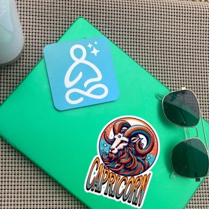 Capricorn Flash Sticker, Zodiac Sign Sticker, Horoscope Custom ...