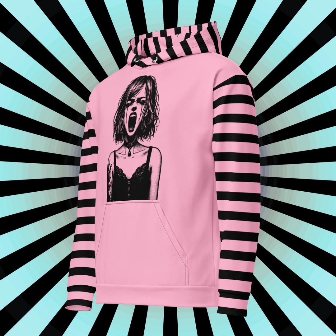 Pastel Goth Screaming Gothic Girl Ventcore Y2K Grunge Unisex Hoodie - Etsy
