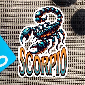 Scorpio Flash Sticker, Zodiac Sign Sticker, Horoscope Custom Scorpio ...
