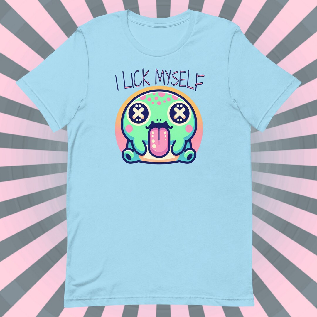 Weirdcore Pastel Goth Grunge Cute Frog Shirt I Lick Myself River Toad T ...
