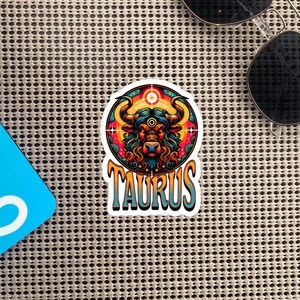 Taurus Flash Sticker, Zodiac Sign Sticker, Horoscope Custom Taurus ...