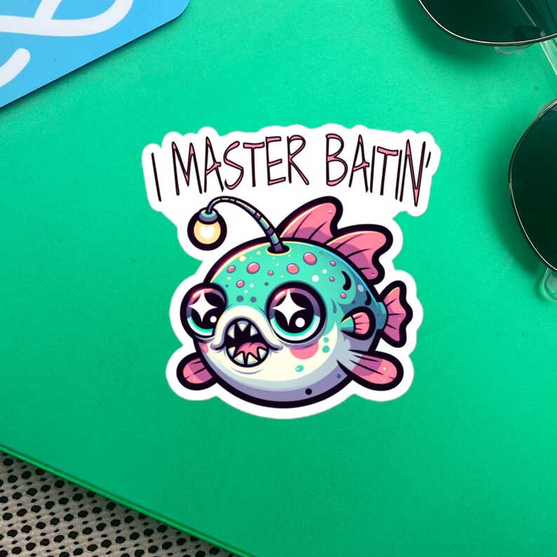 Pastel Goth Anglerfish Vinyl Sticker - Weirdcore Grunge Decor - Etsy