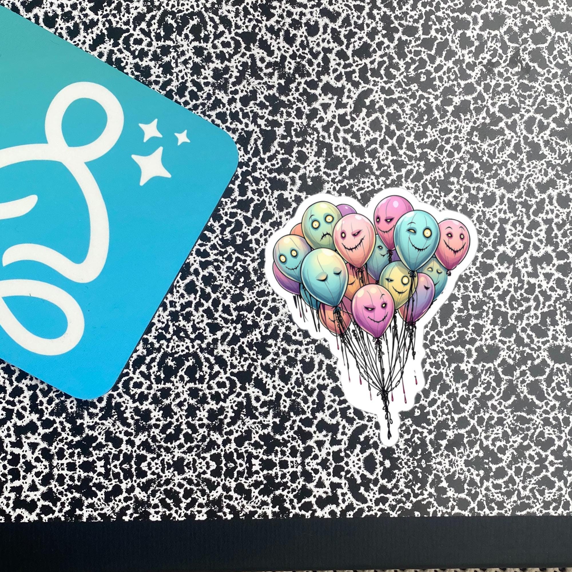 Weirdcore Balloon Vinyl Sticker, Pastel Goth Oddcore Design - Etsy