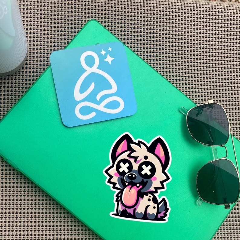 Creepy Cute Weirdcore Kawaii Hyena Waterproof Grunge Vinyl Sticker - Etsy
