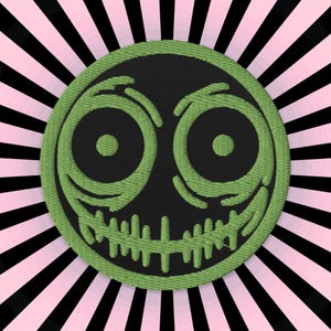 Creepy Ghoul Face Weirdcore Grunge Y2K Embroidered Patch - Etsy