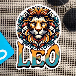 Leo Flash Sticker, Zodiac Sign Sticker, Horoscope Custom Leo Sticker ...